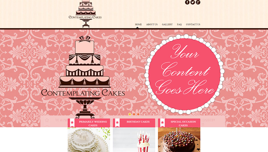 Contemplating Cakes Website Design - Cheap Website Design Melbourne ...